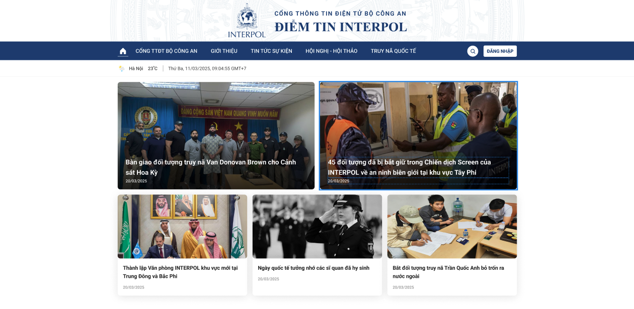 Điểm tin Interpol